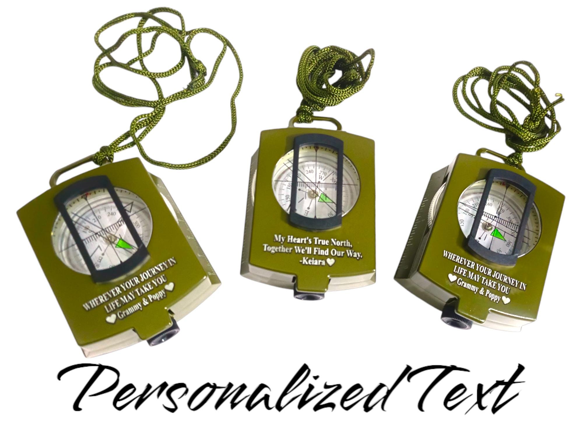 Personalized Engraved Military Compass Necklace Army Husband Compass ...