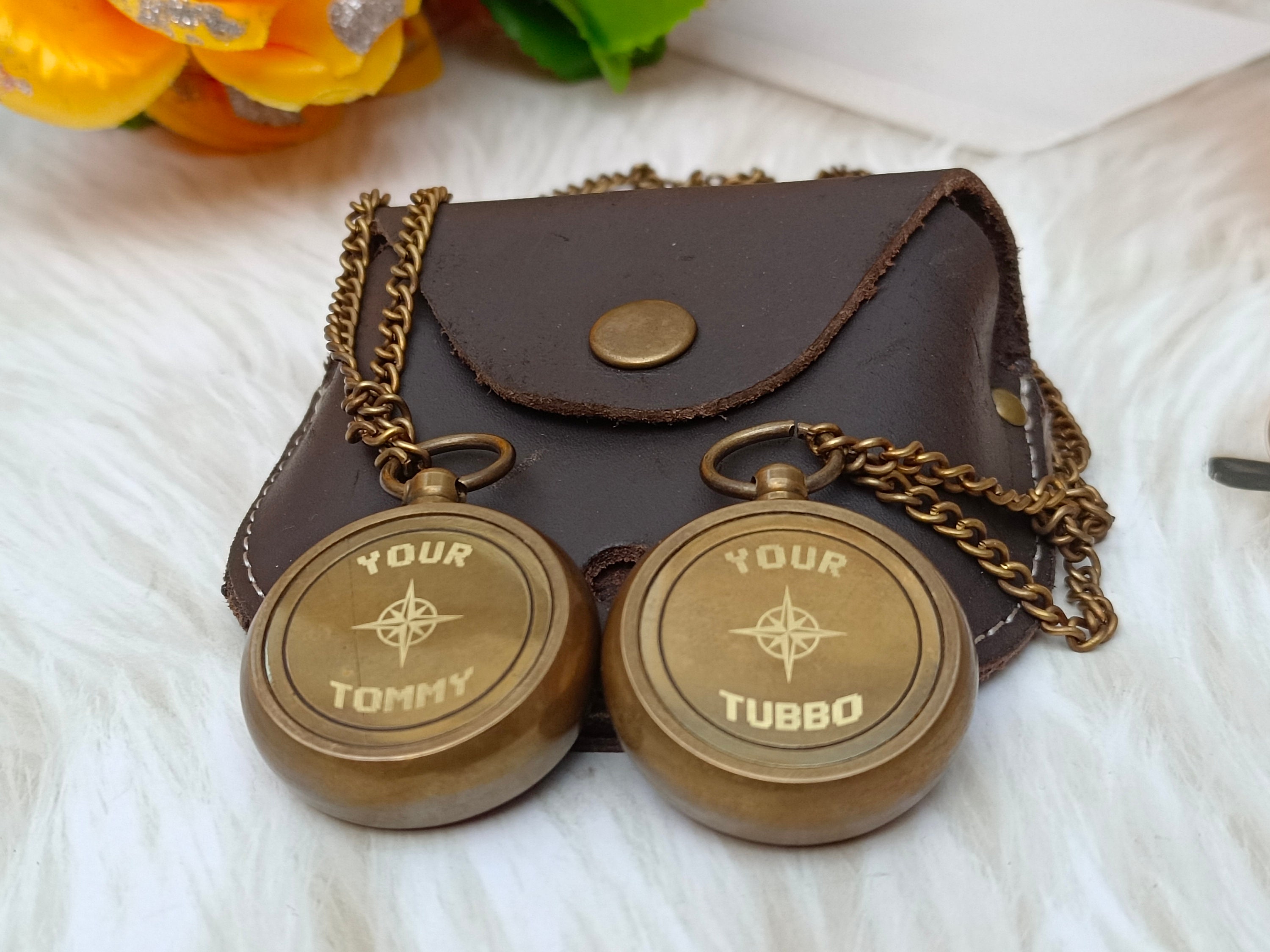 Your Tommy Your Tubbo Compass Necklace Pair, Friendship Love Pendent ...