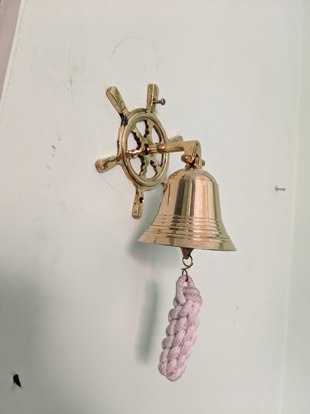 Personalized Engraved 8 Solid Brass Ship Bell for Kitchen Wall ...