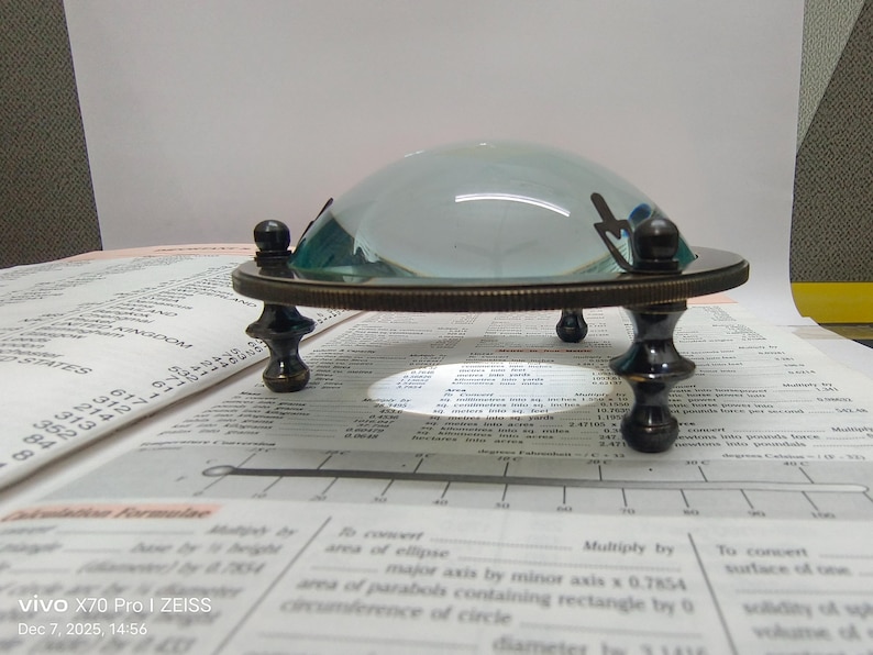 Brass Dome Magnifying Glass – Personalized Nautical Desk Decor ...