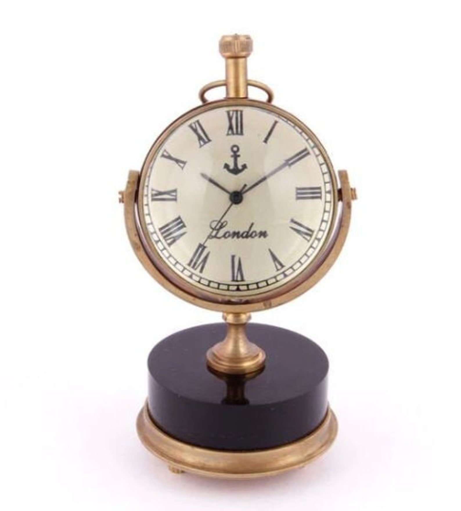 Nautical Retro Brass Table Clock Antique Timepiece, Nautical Desk ...