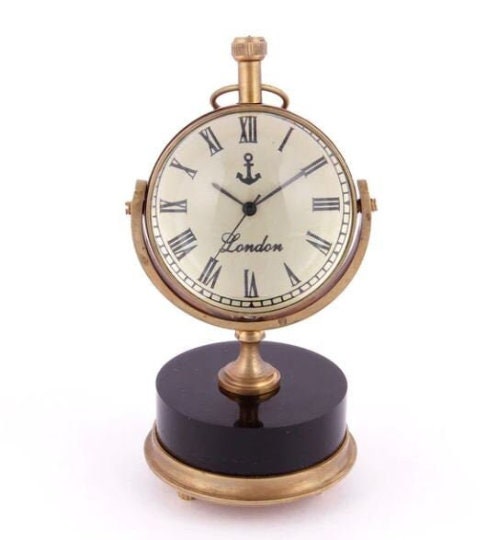 Personalized Engraved Retro Table Clock Timepiece, Nautical Desk ...