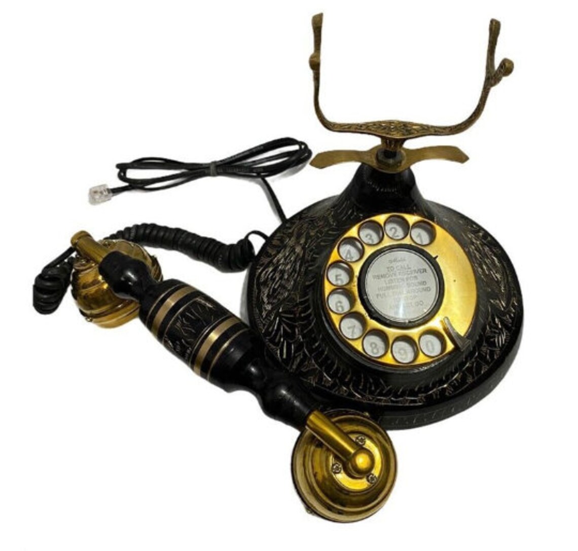 Nautical Brass Rotary Dial Phone Retro Style Antique Telephone ...