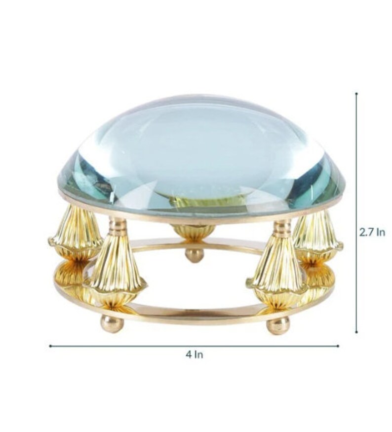 Brass Dome Magnifying Glass – Nautical Desk Decor & Paperweight ...