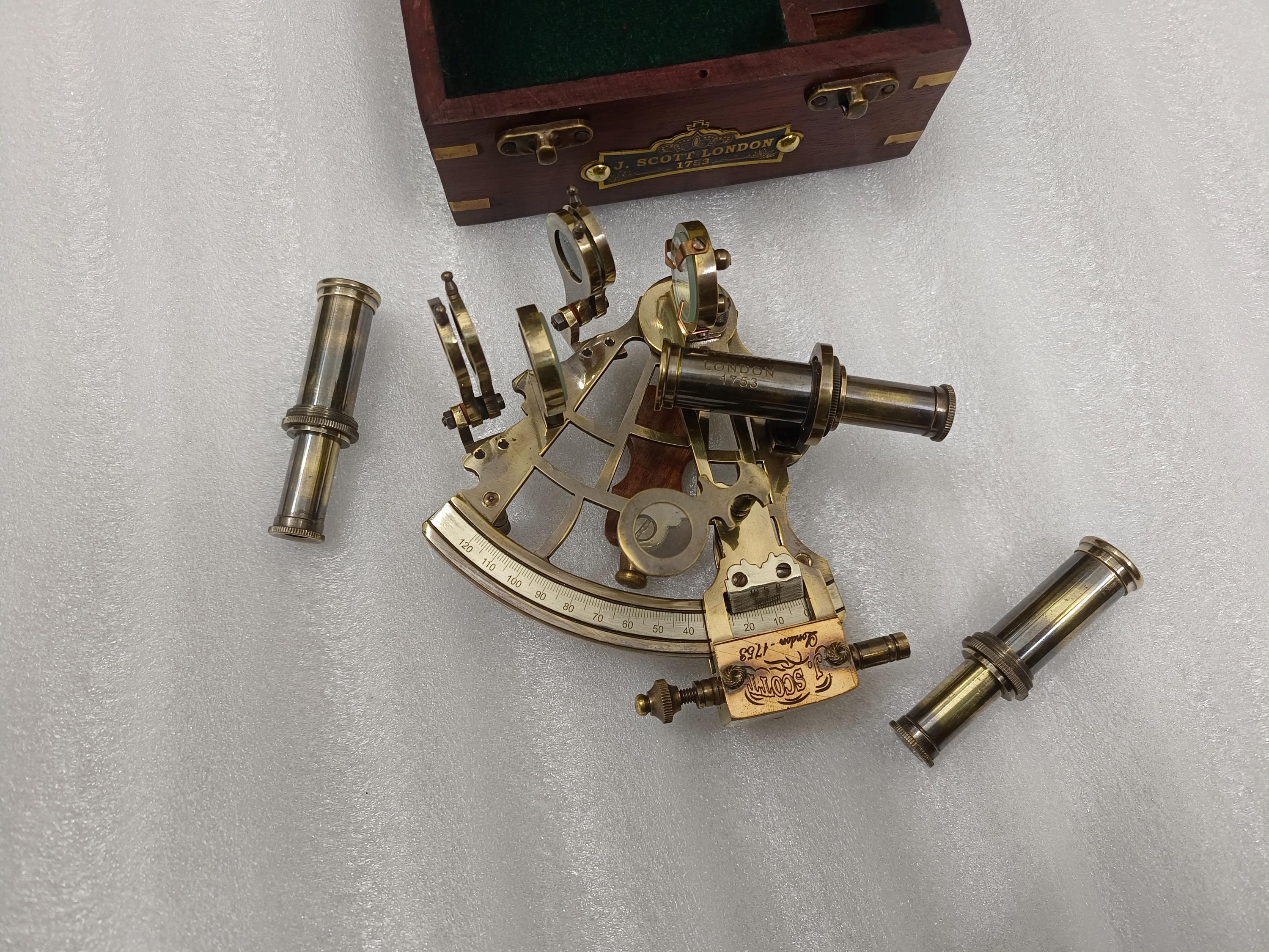 Personalized Brass Sextant, Nautical Steampunk Decor, Custom Engraved ...