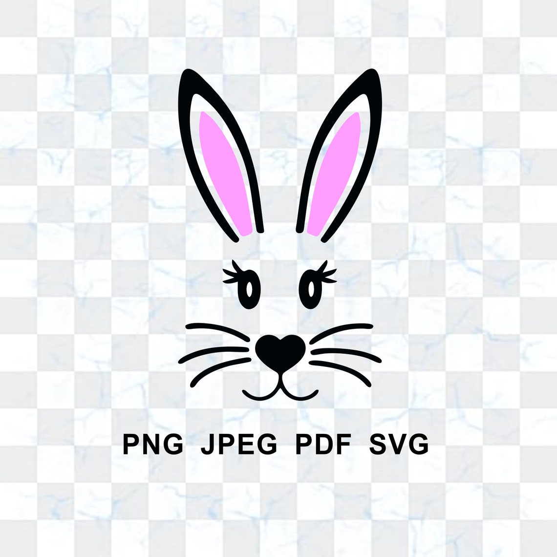 Bunny Head Svg Easter Bunny Svg Easter Svg Bunny Svg Rabbit Svg Bunny ...