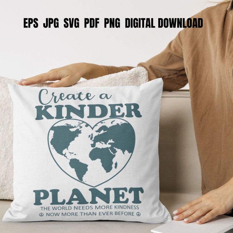 Create A Kinder Planet Svg Png Earth Lover Svg Kinder Planet - Etsy