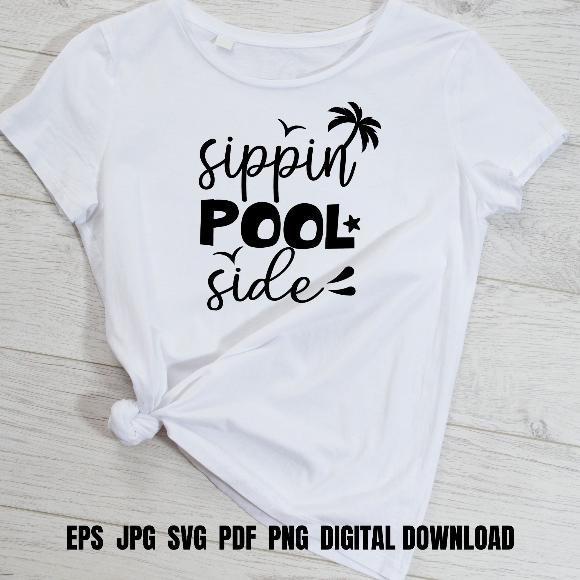 Pool SVG Sippin Poolside Summer SVG Beach Trip Day - Etsy