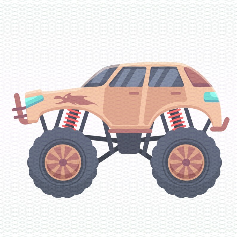 Trucks Clip Art Big Trucks Boymonster Truck Clipart Bundle - Etsy