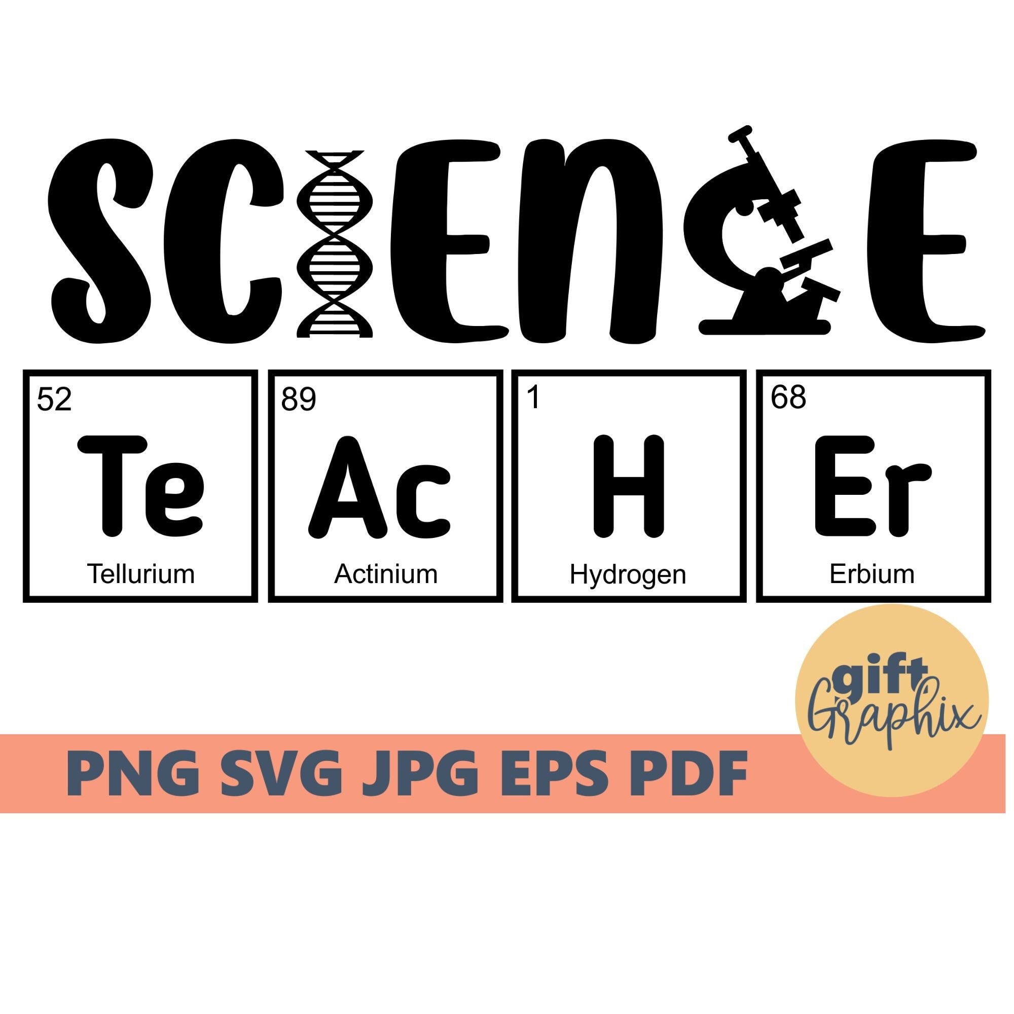 Periodic Teacher Svg, Table of Elements Svg, Science Teacher Svg, Cute ...