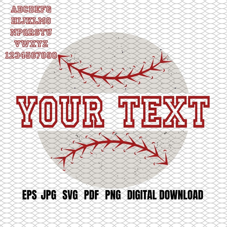 Split Baseball Svg, Split Softball Svg, Cut File, Distressed, Grunge ...