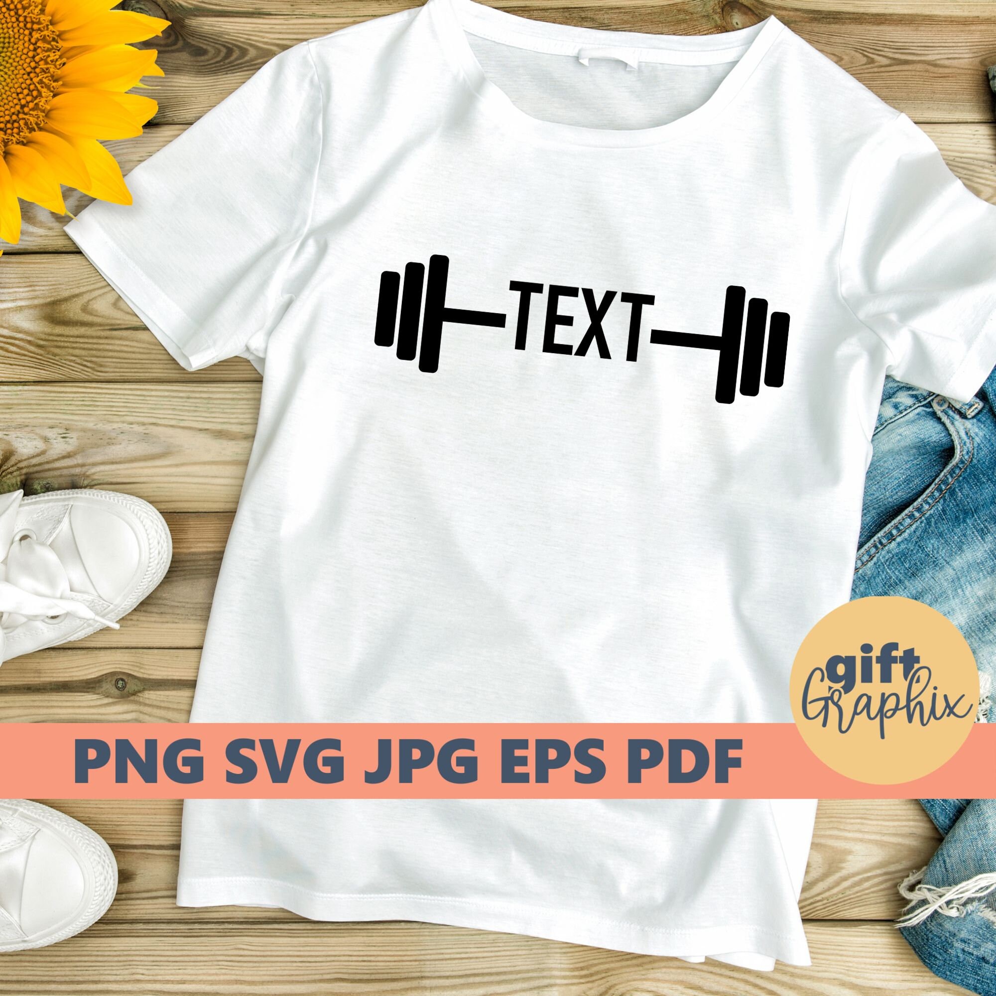 Barbell Svg, Barbell Monogram Svg, Personal Trainer PNG, Weights Svg ...