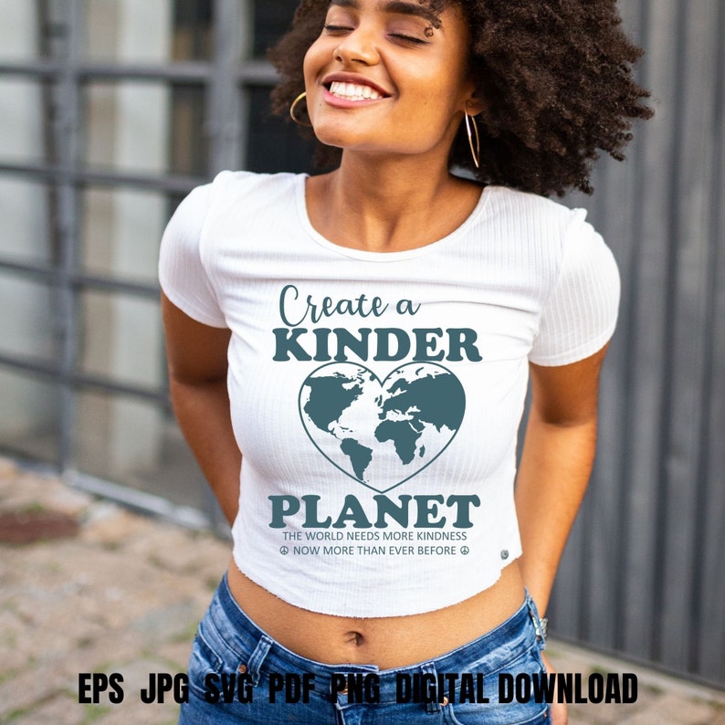 Create A Kinder Planet Svg Png Earth Lover Svg Kinder Planet - Etsy
