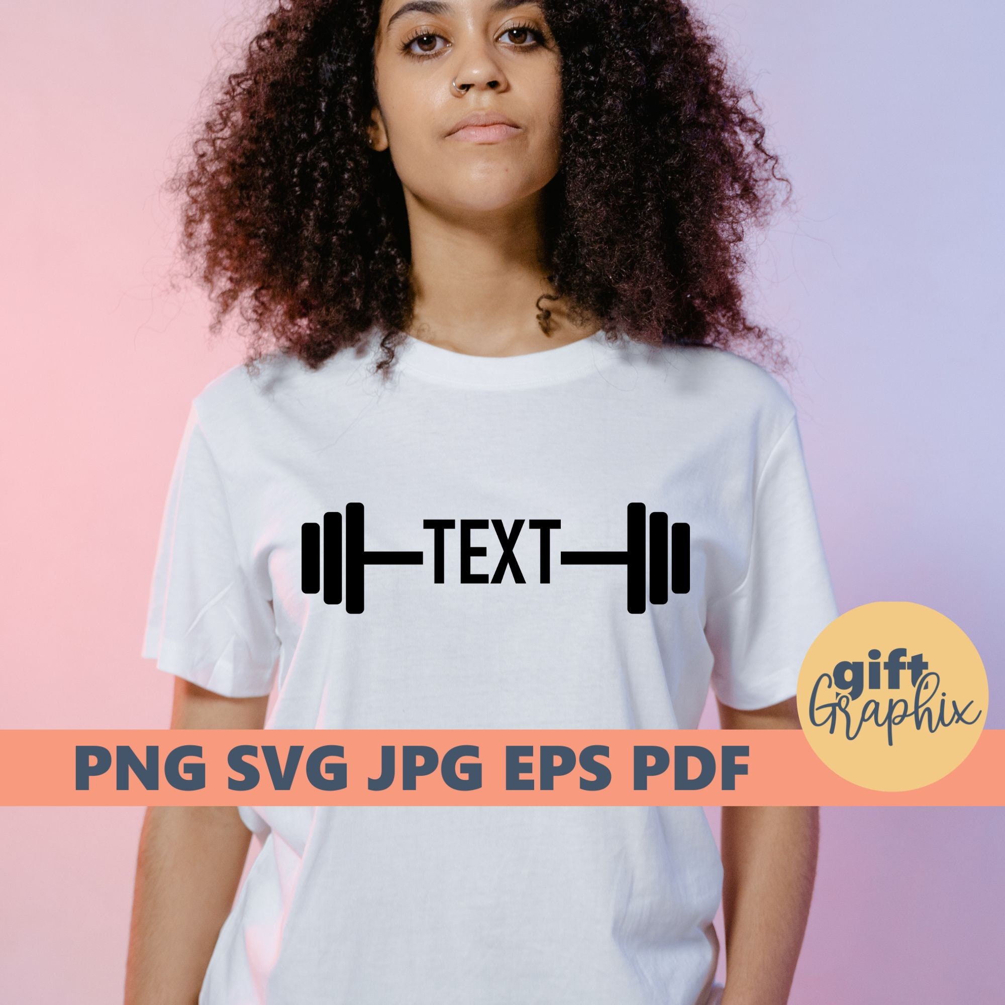 Barbell Svg Barbell Monogram Svg Personal Trainer PNG - Etsy