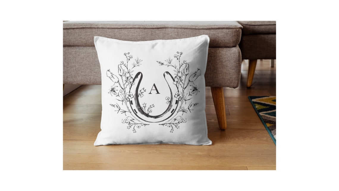 Western Horseshoe Monogram Digital Embroidery Machine File | Instant ...