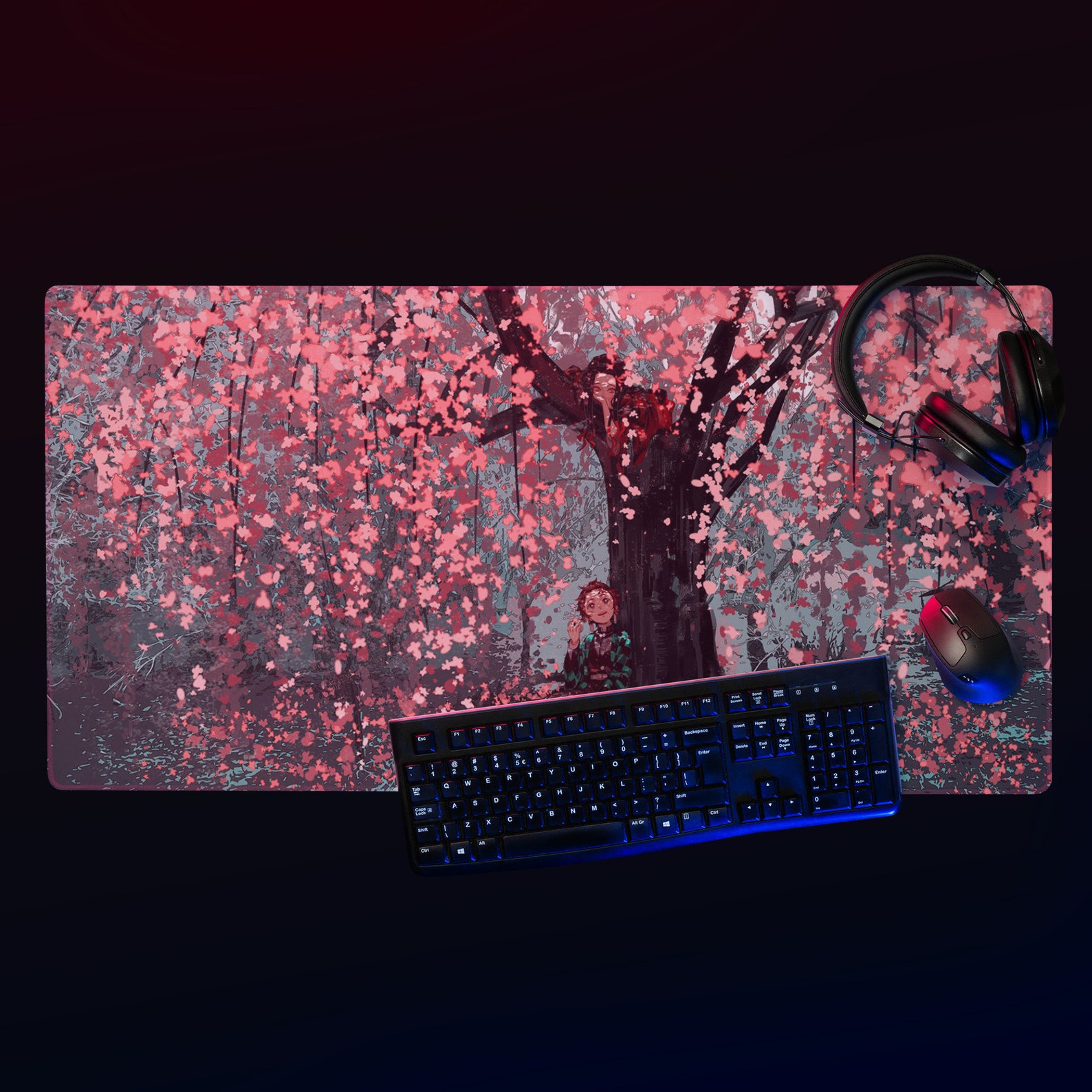 Demon Slayer Tanjiro Anime Gaming Desk Mat Mouse Pad - Etsy