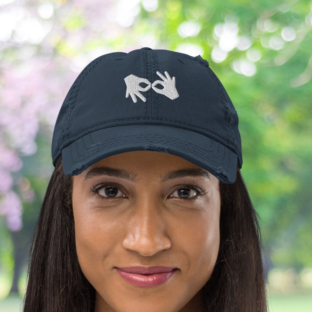 Distressed ASL Interpreter Hat Sign Language Hat Deaf - Etsy