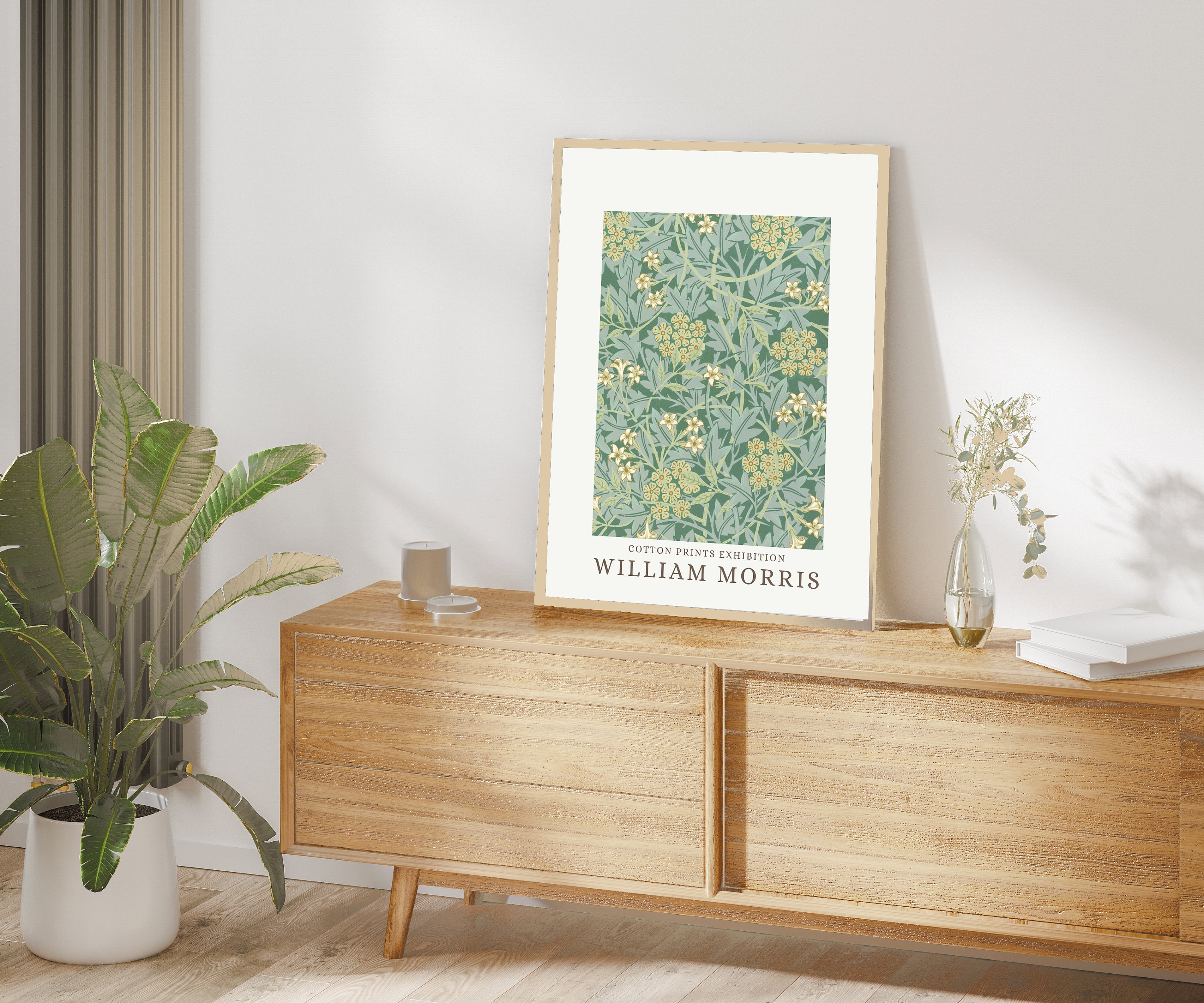 Green William Morris Floral Digital Print - Etsy