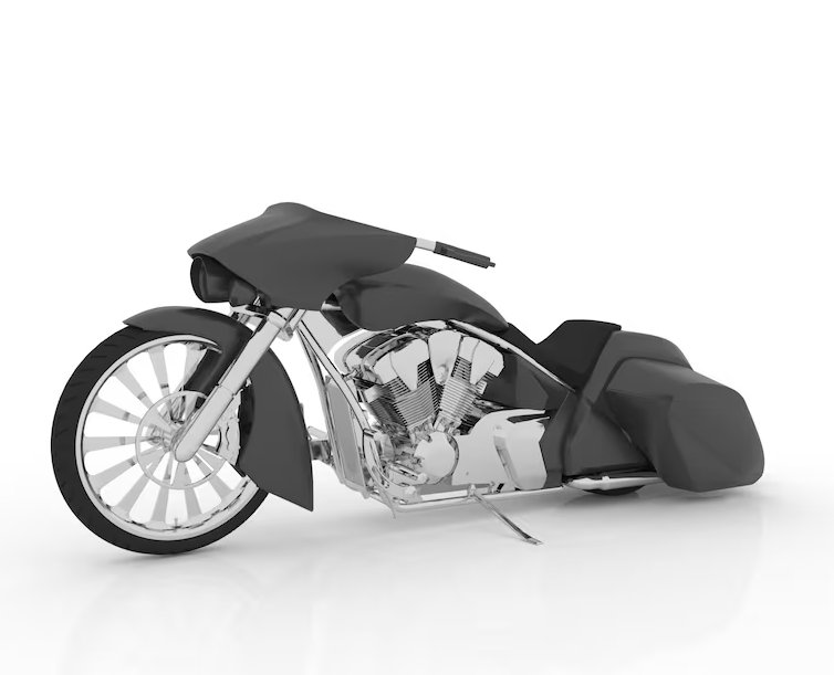 Chopper Bagger Motorcycle 3D Model - Etsy