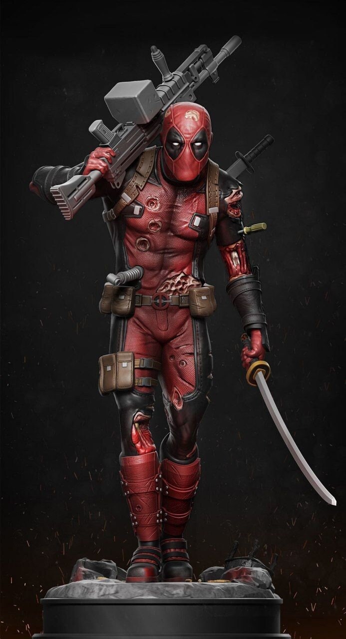 Deadpool 3D Model STL File for 3D Printers - Etsy