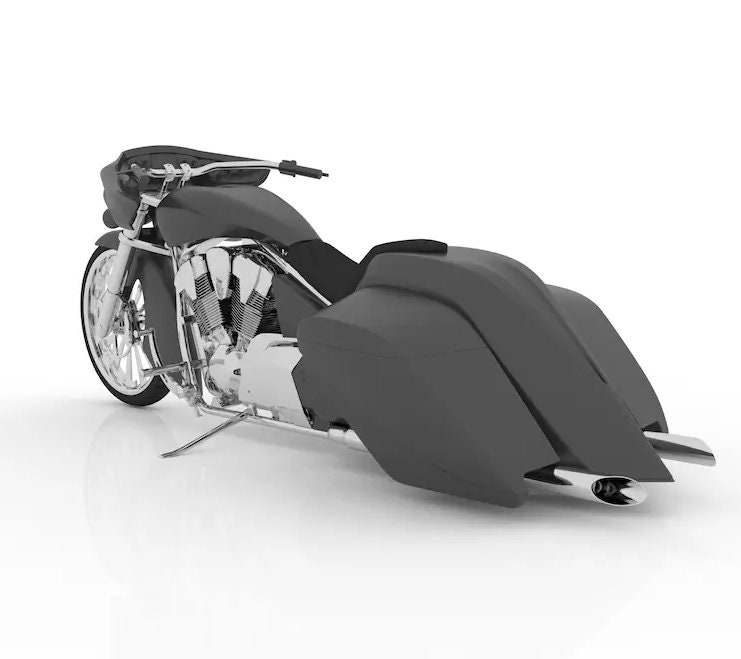 Chopper Bagger Motorcycle 3D Model - Etsy