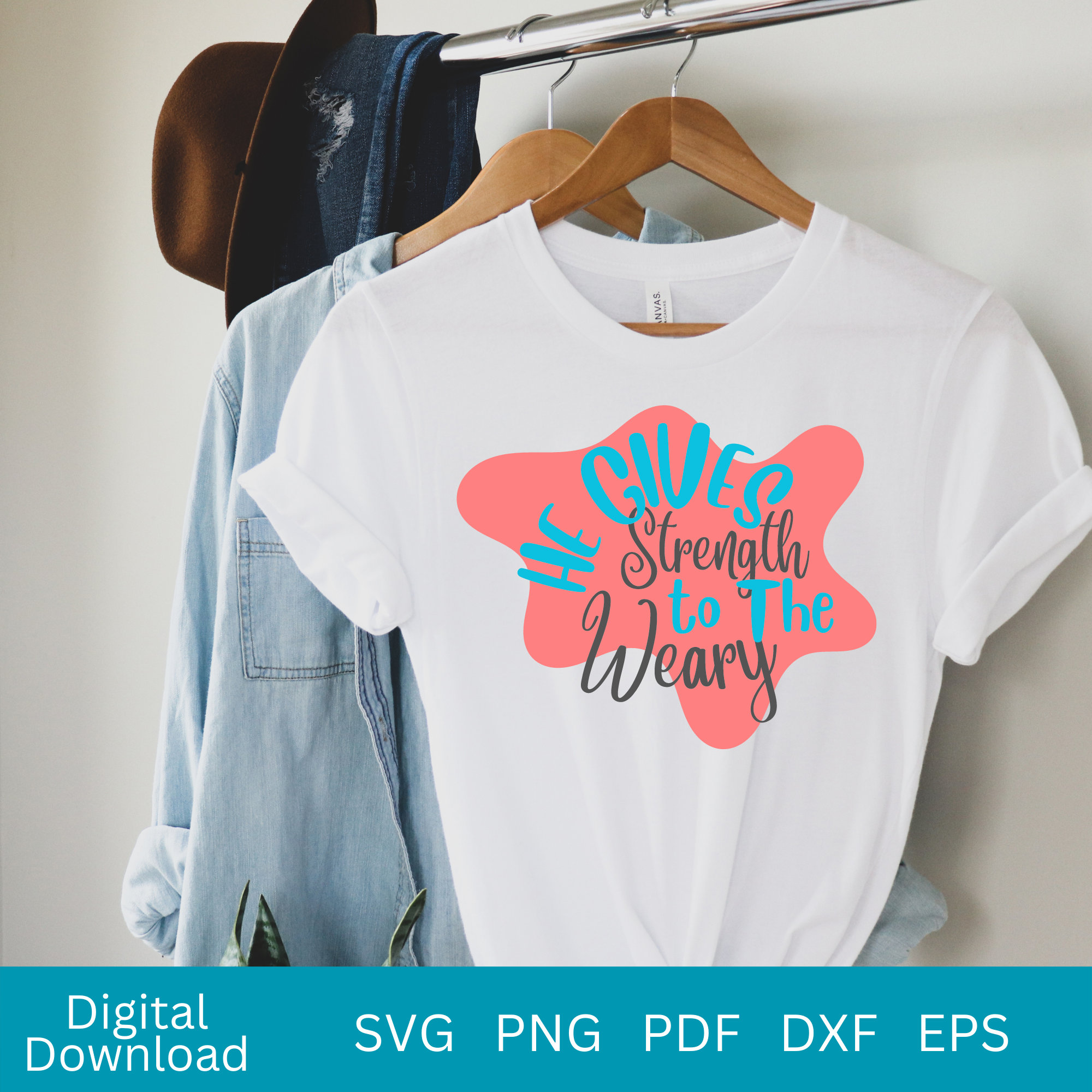 He Gives Strength Svg, Isaiah 40:29 Svg, Bible Verse Svg, Religious Svg ...