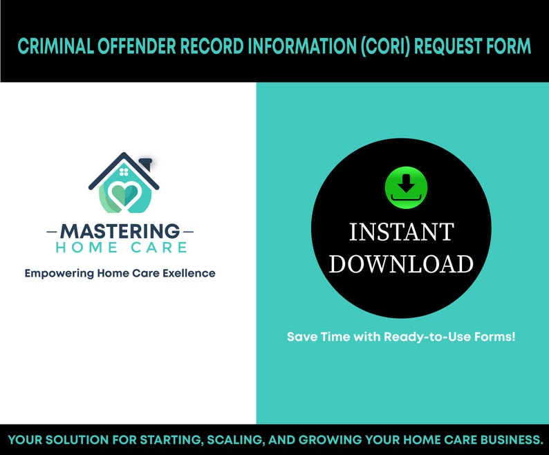 CORI Acknowledgment Form | Criminal Offender Record Information ...