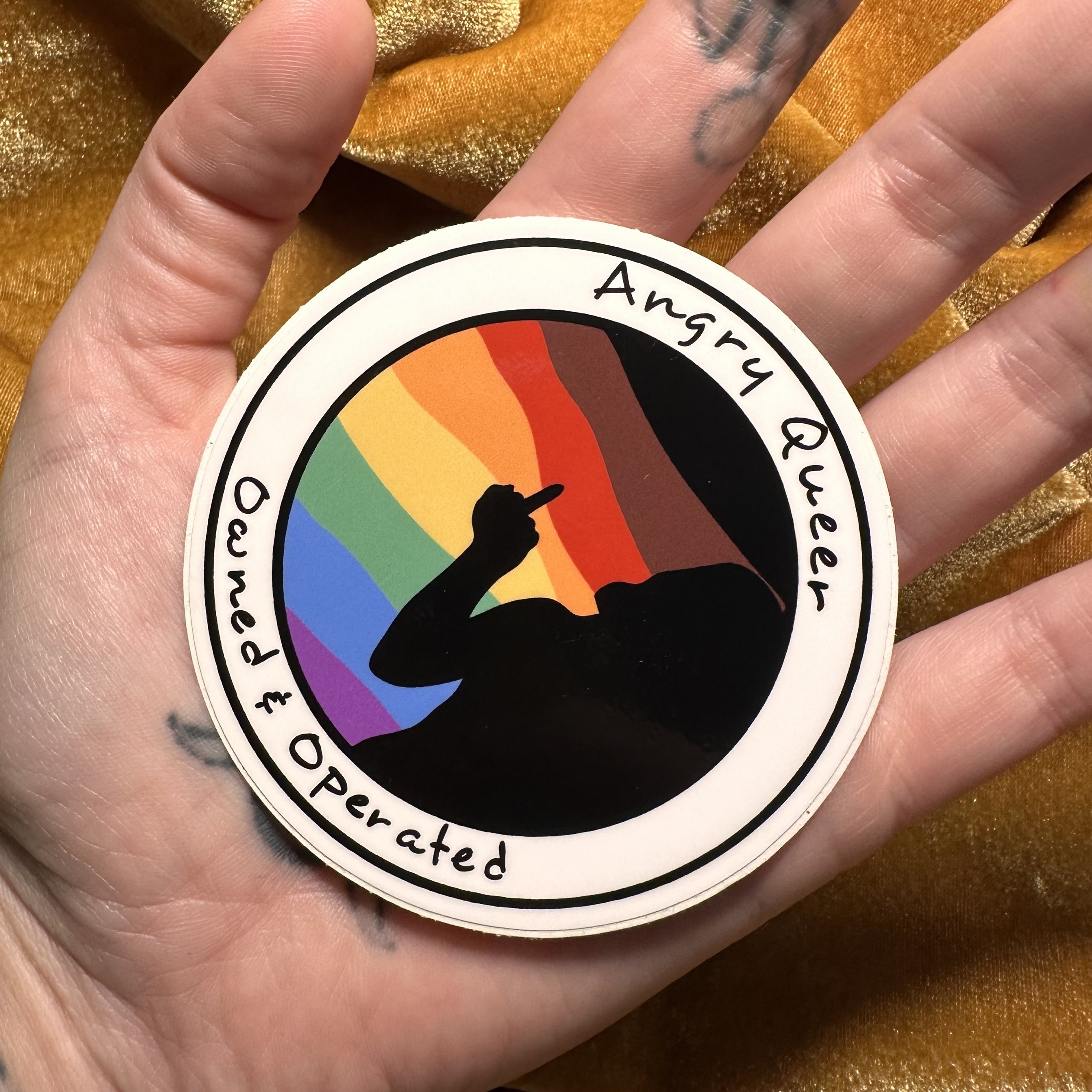 Angry Queer Owned & Operated Vinyl Sticker - Etsy