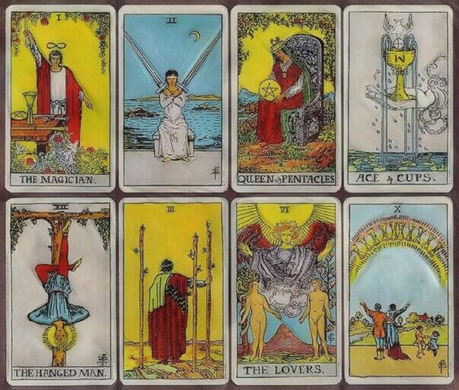 Classic Rider Waite Tarot Card Deck W/ Instruction Guide - Etsy