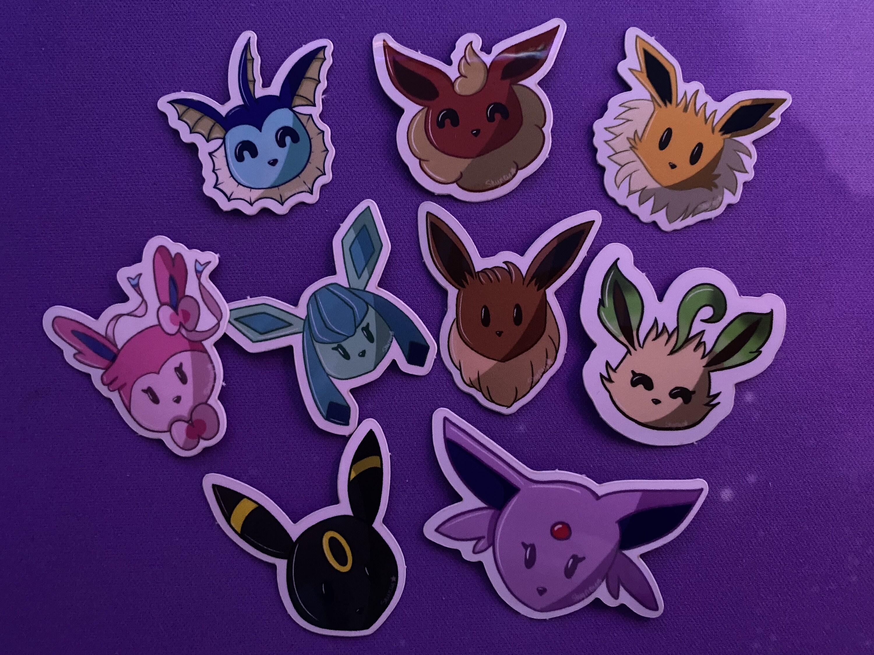 Set of Pokemon Eevee Stickers and Its Evolutions - Etsy