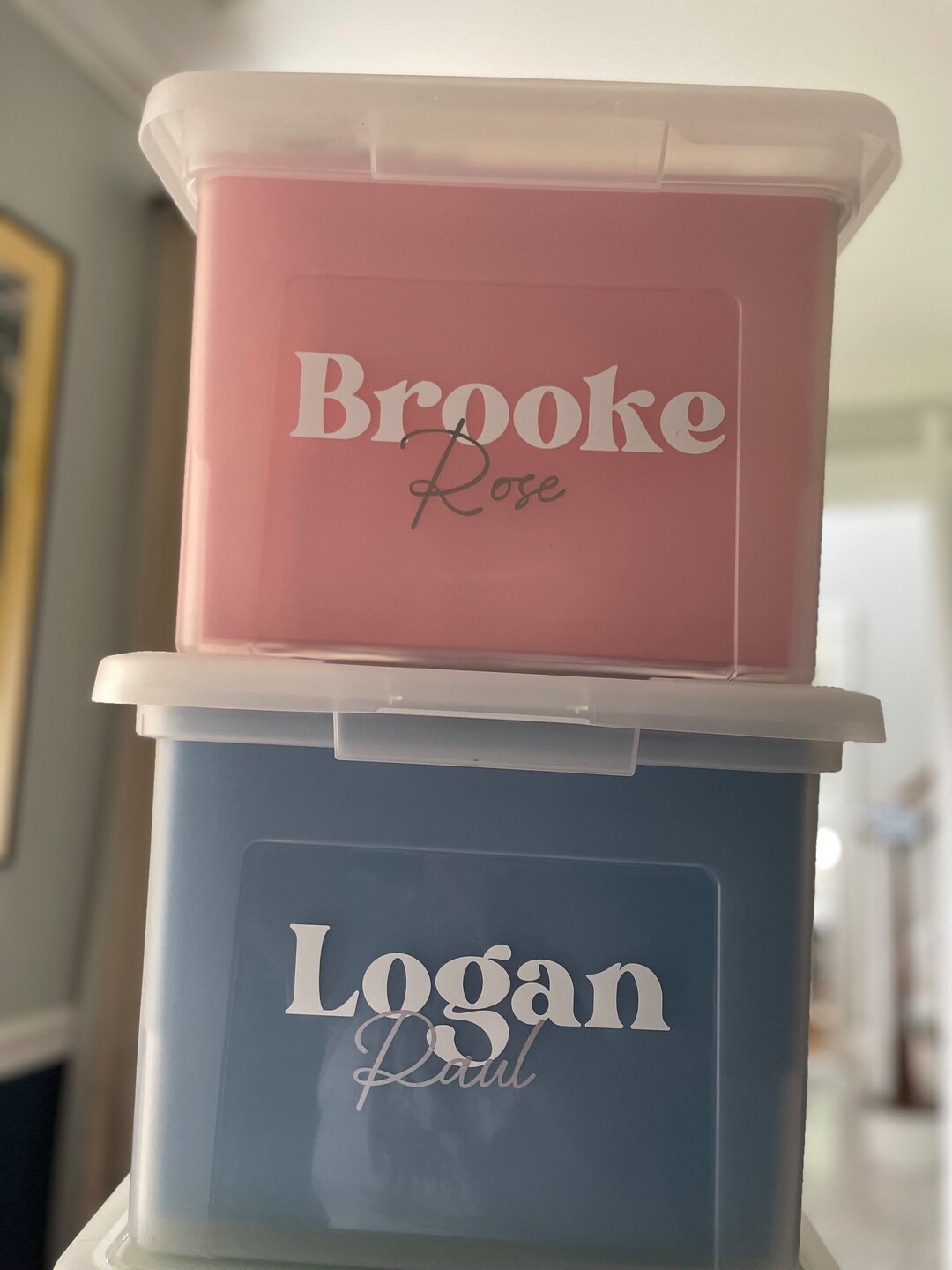 Kids File Box Decal and Folder Labels Milestone Tote Memory Box ...