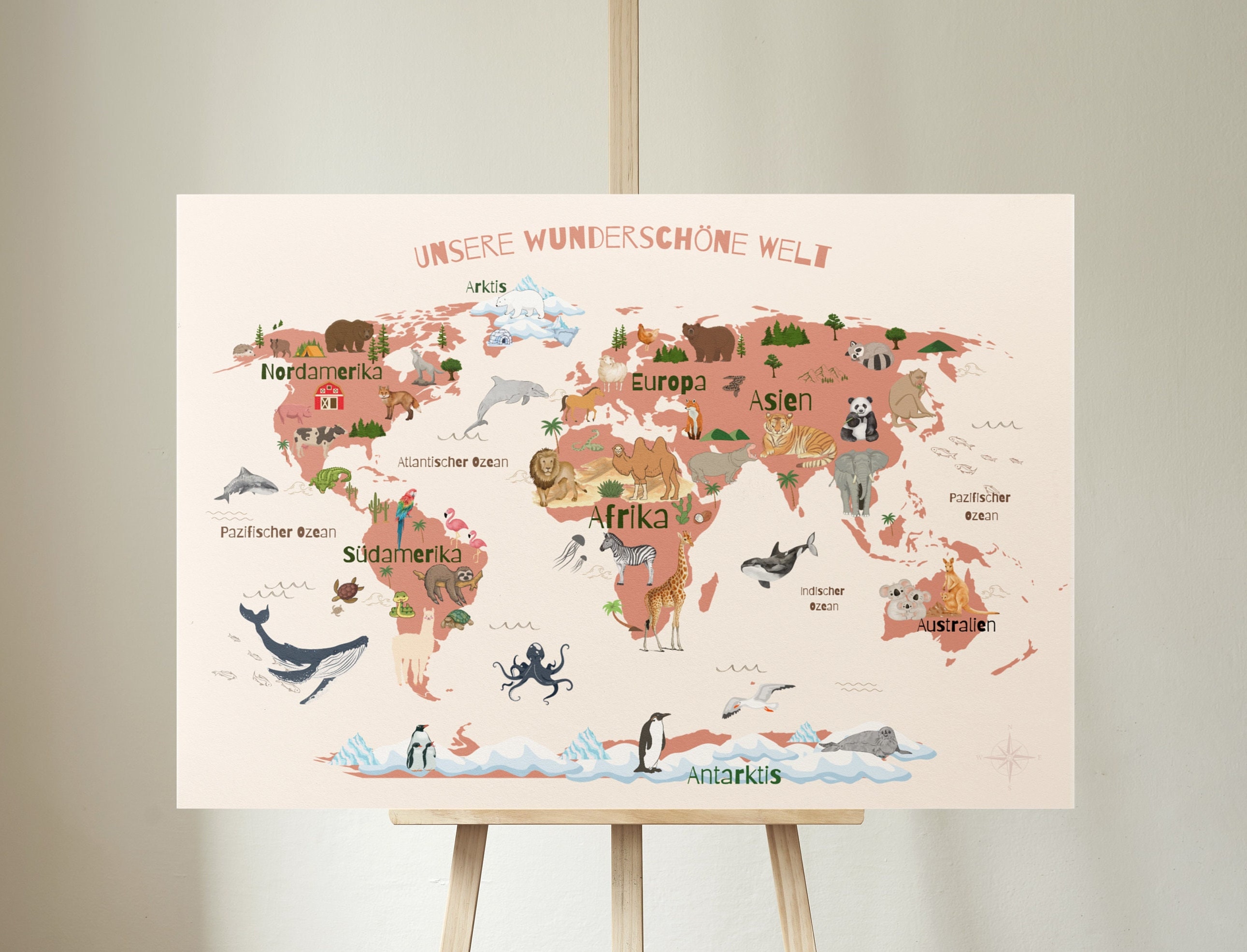 World Map for Kids, Wall Decor for Kids Room, Poster for Kids Room ...