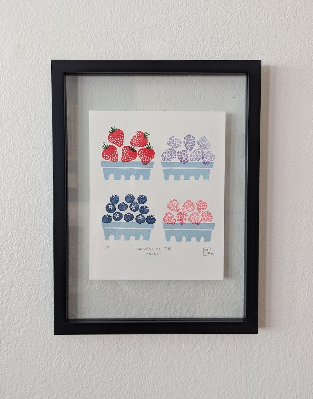 Art Print Berry Handmade Art Kitchen Art Berry Poster - Etsy