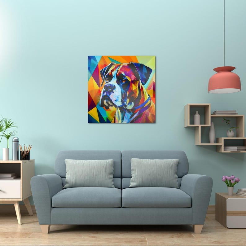 Boxer Dog No.3, Lovely Image That Captures the Personality, Vibrant ...
