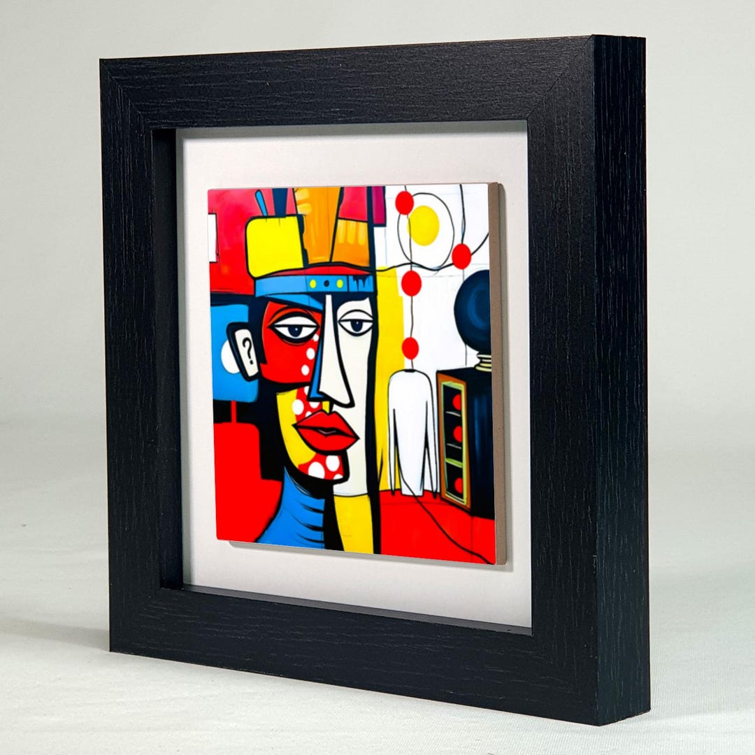 Abstract Man Ceramic Tile Artwork, Framed Art, Modern Decor - Etsy