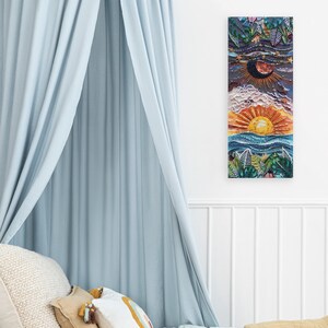 Bead Embroidery Kit on Natural Art Canvas Between Day and Night - Etsy