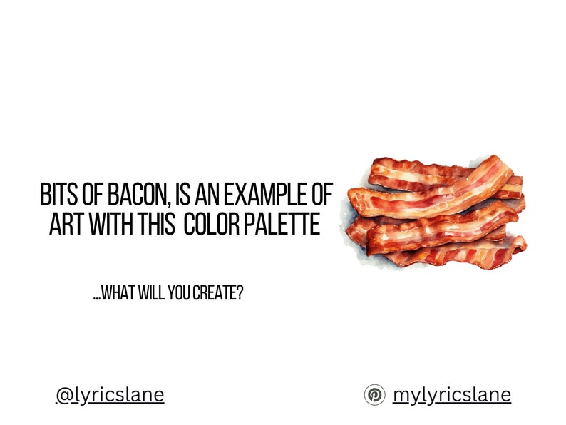 Brown Bacon Color Palette With 20 Colors procreate canva hex - Etsy