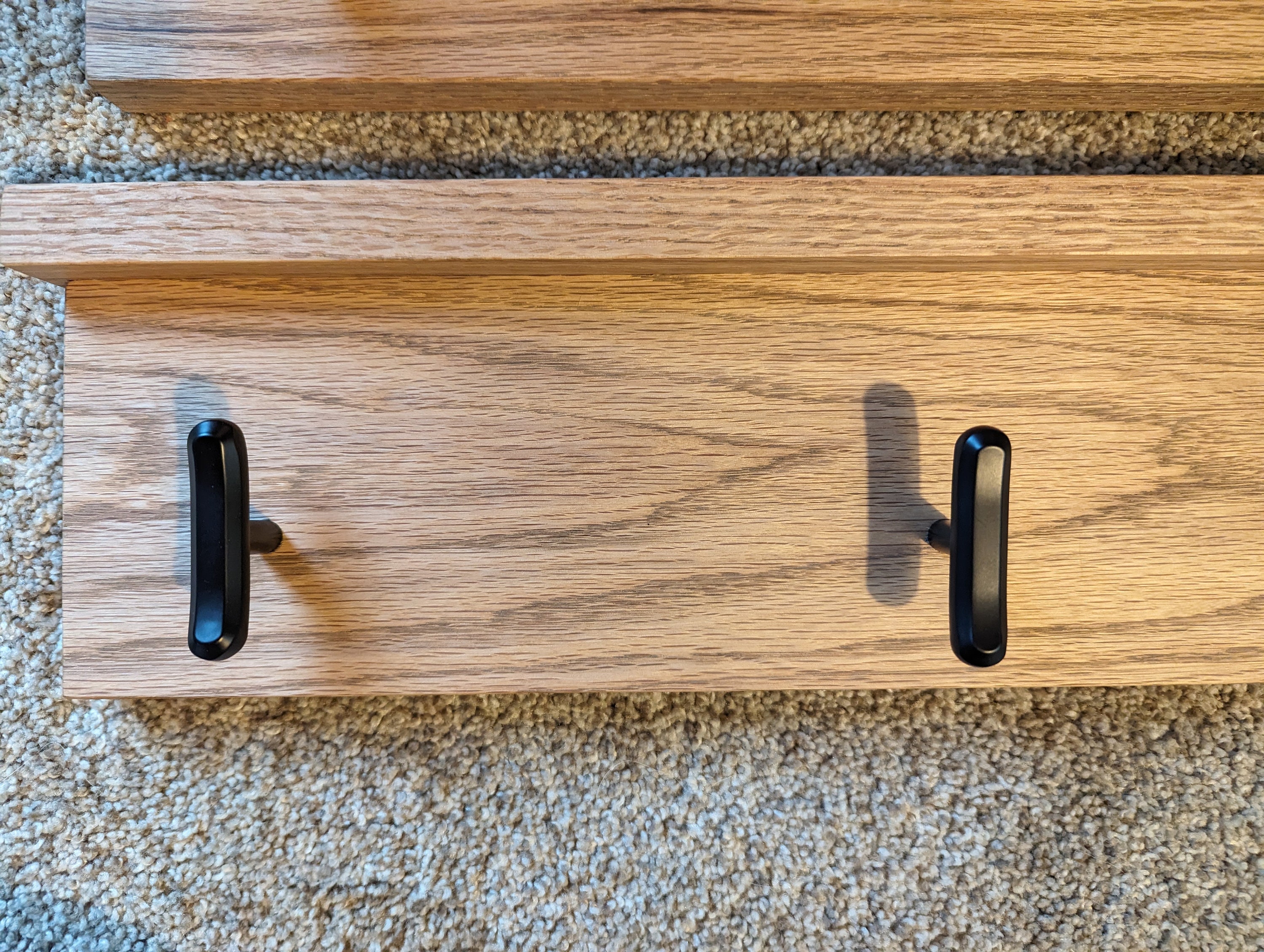 Handmade Solid Oak Wall Mounted Coat Rack. Coat Hanger. Weathered ...