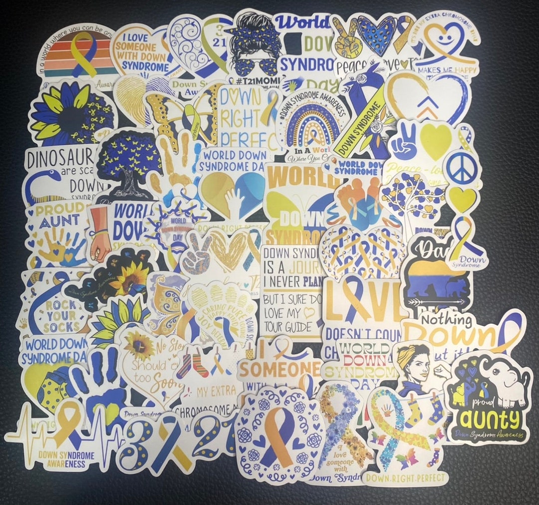 Down Syndrome Sticker Pack, 5-pack Stickers, Down Syndrome - Etsy