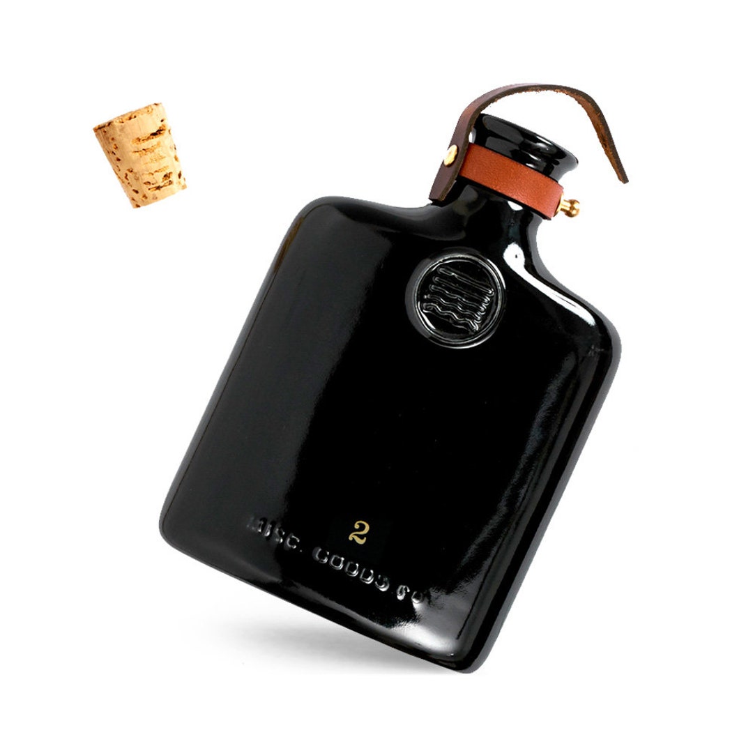 Ceramic Flask - Scratch & Dent - Black - Etsy