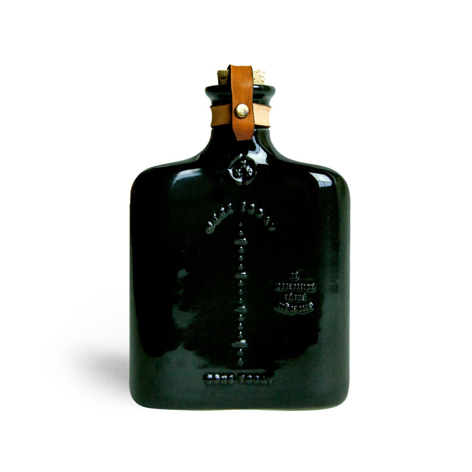 Ceramic Flask - Scratch & Dent - Black - Etsy