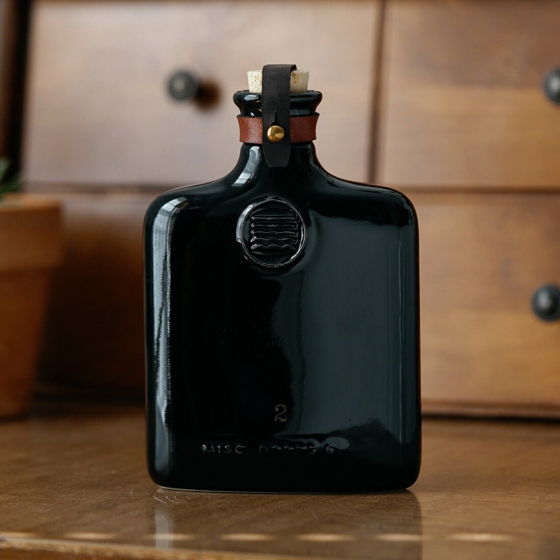 Ceramic Flask - Scratch & Dent - Black - Etsy
