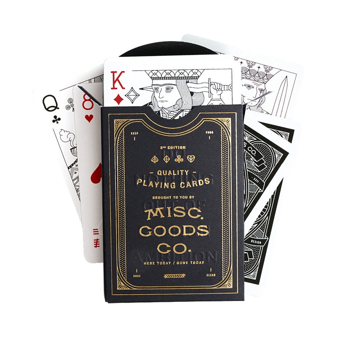 Premium Playing Cards - Scratch & Dent - Black W/ Gold Foil - Etsy