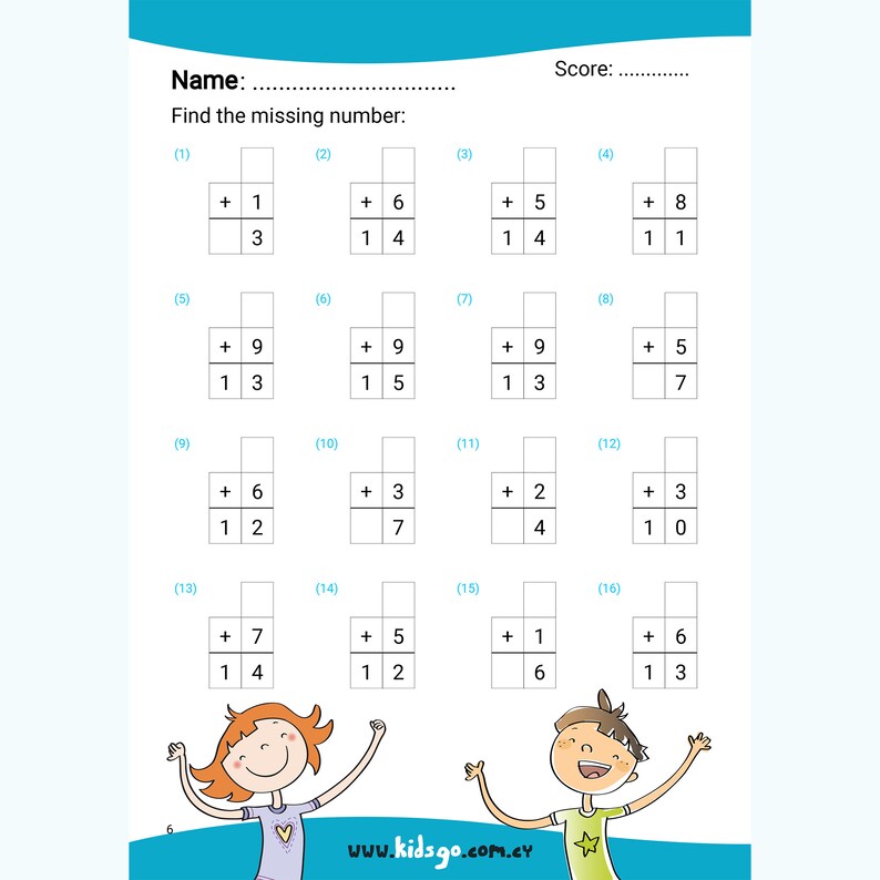 20 Printable Addition & Subtraction up to 20 - Math Worksheets ...
