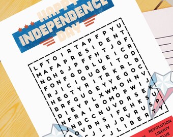 Fourth of July Word Search, 4th of July Word Search, Printable Fourth ...