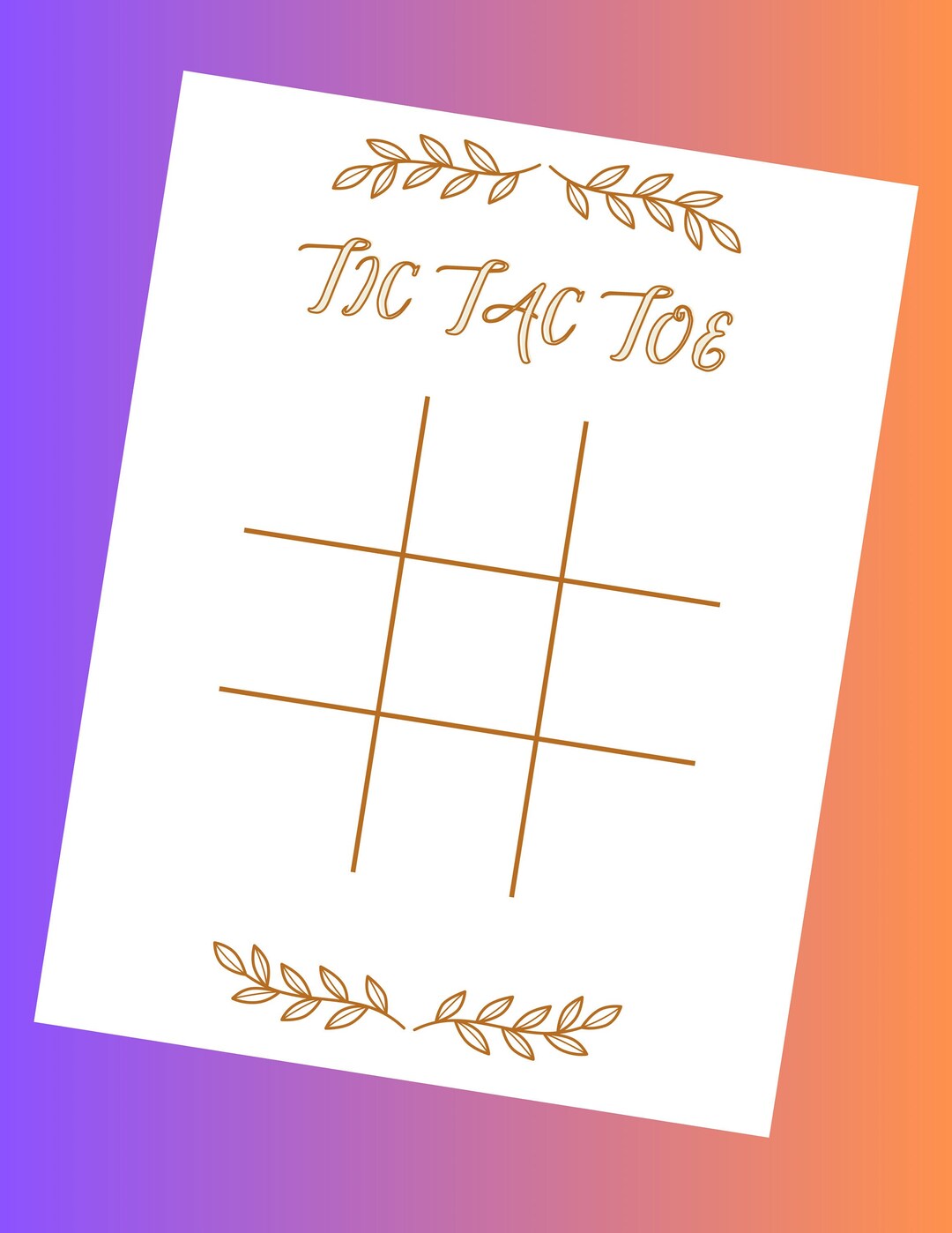 Tic Tac Toe Game for Kids, Printable Tic Tac Toe Worksheet - Etsy