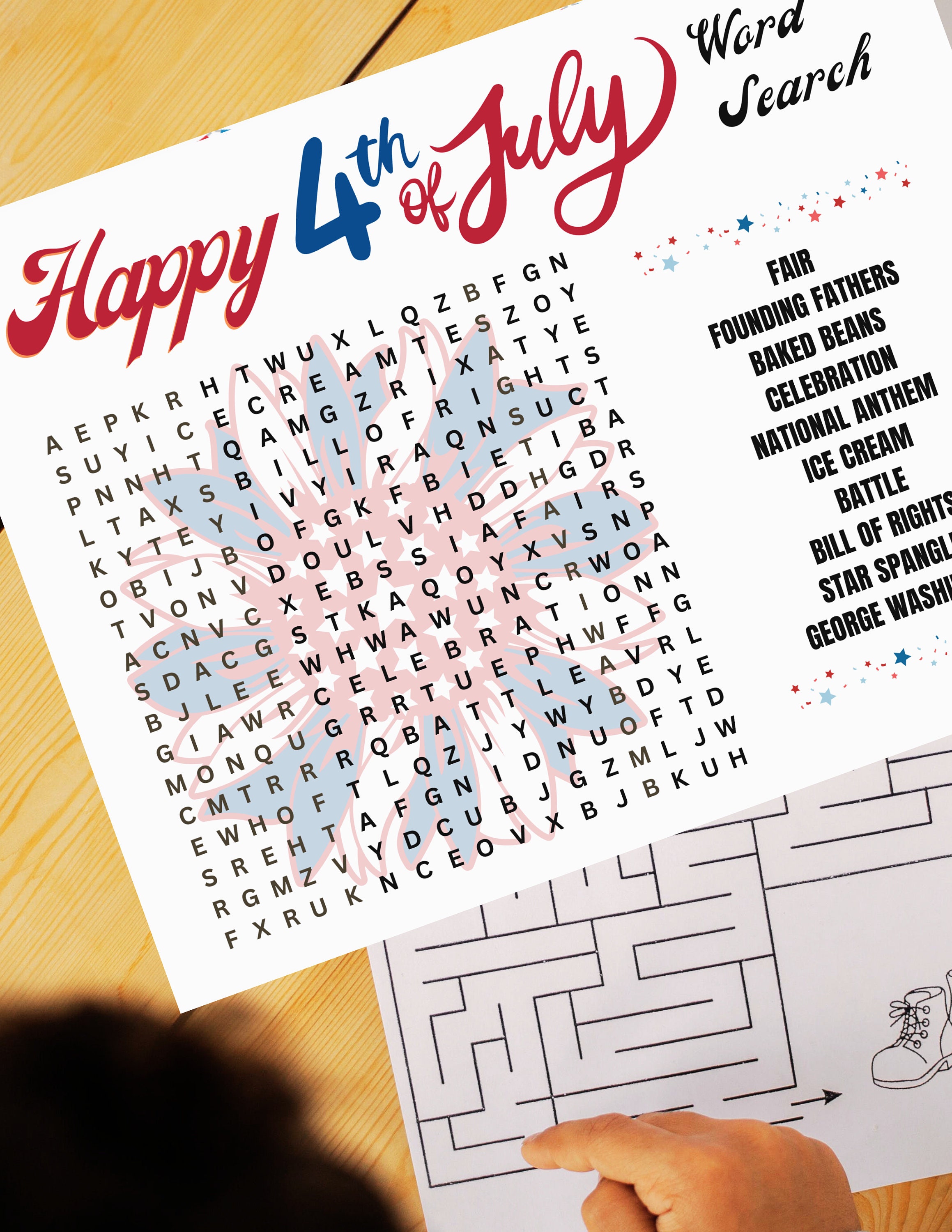 Fourth of July Word Search, 4th of July Word Search, Printable Fourth ...