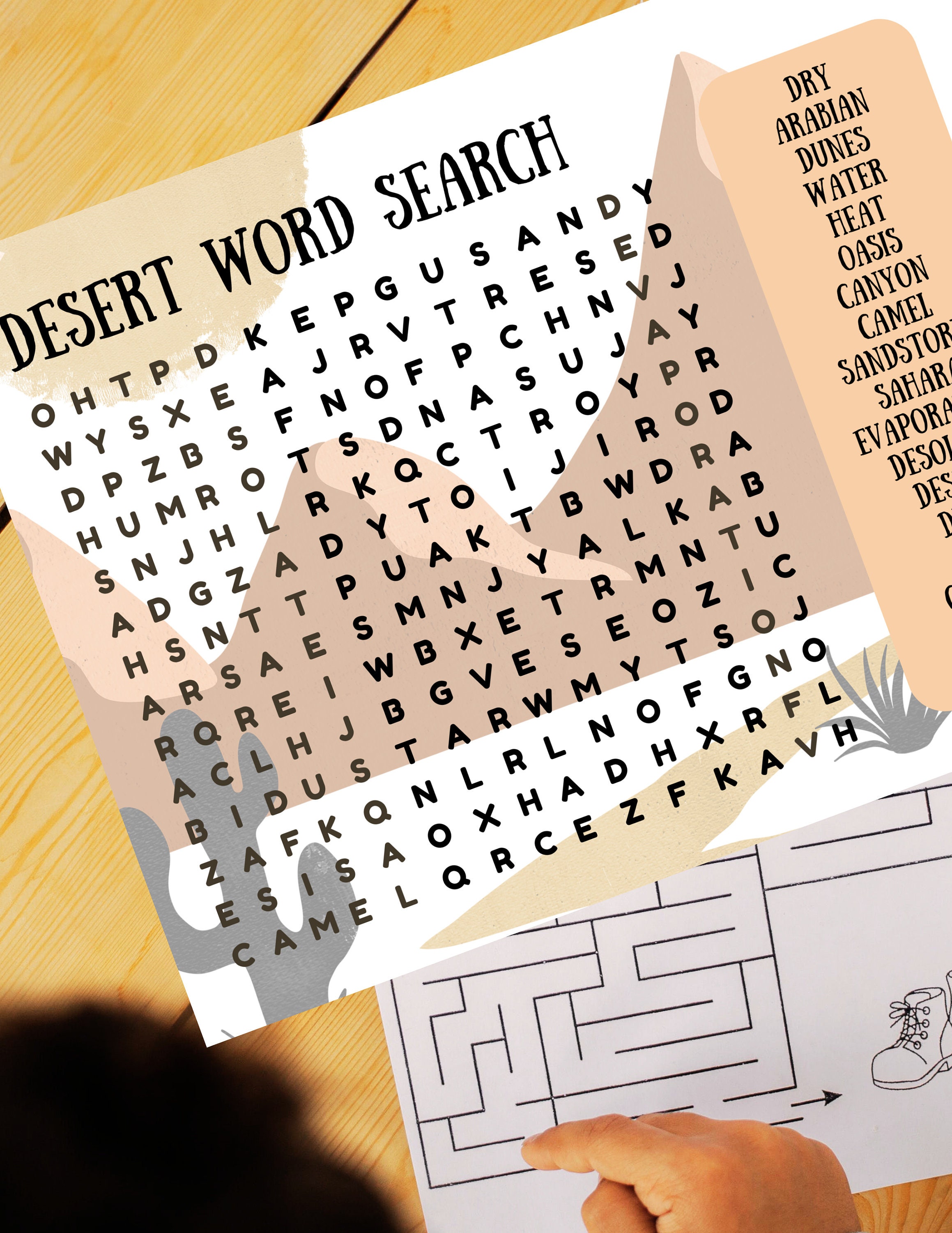 Desert Word Search, Environment Word Search, Word Search for Kids ...