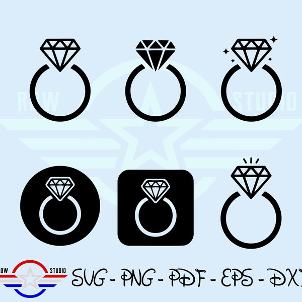 Diamond Ring Svg - Etsy