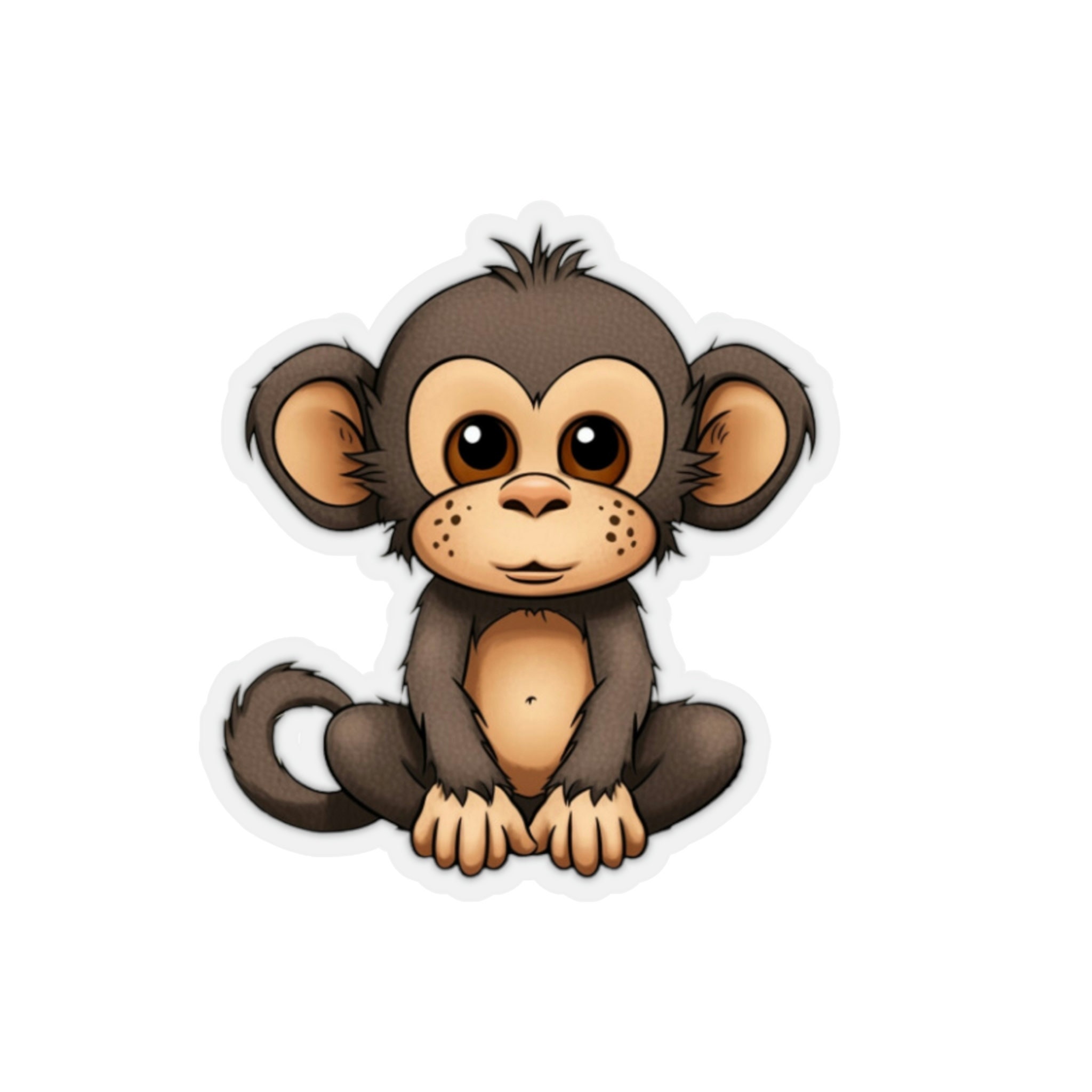 Monkey Sticker Monkey Sticker Cute Monkey Sticker Monkey - Etsy